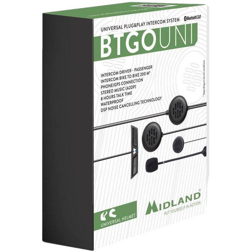 Interkom motocyklowy MIDLAND BT GO UNI PLUG&PLAY BT GO UNI – 4ride.pl