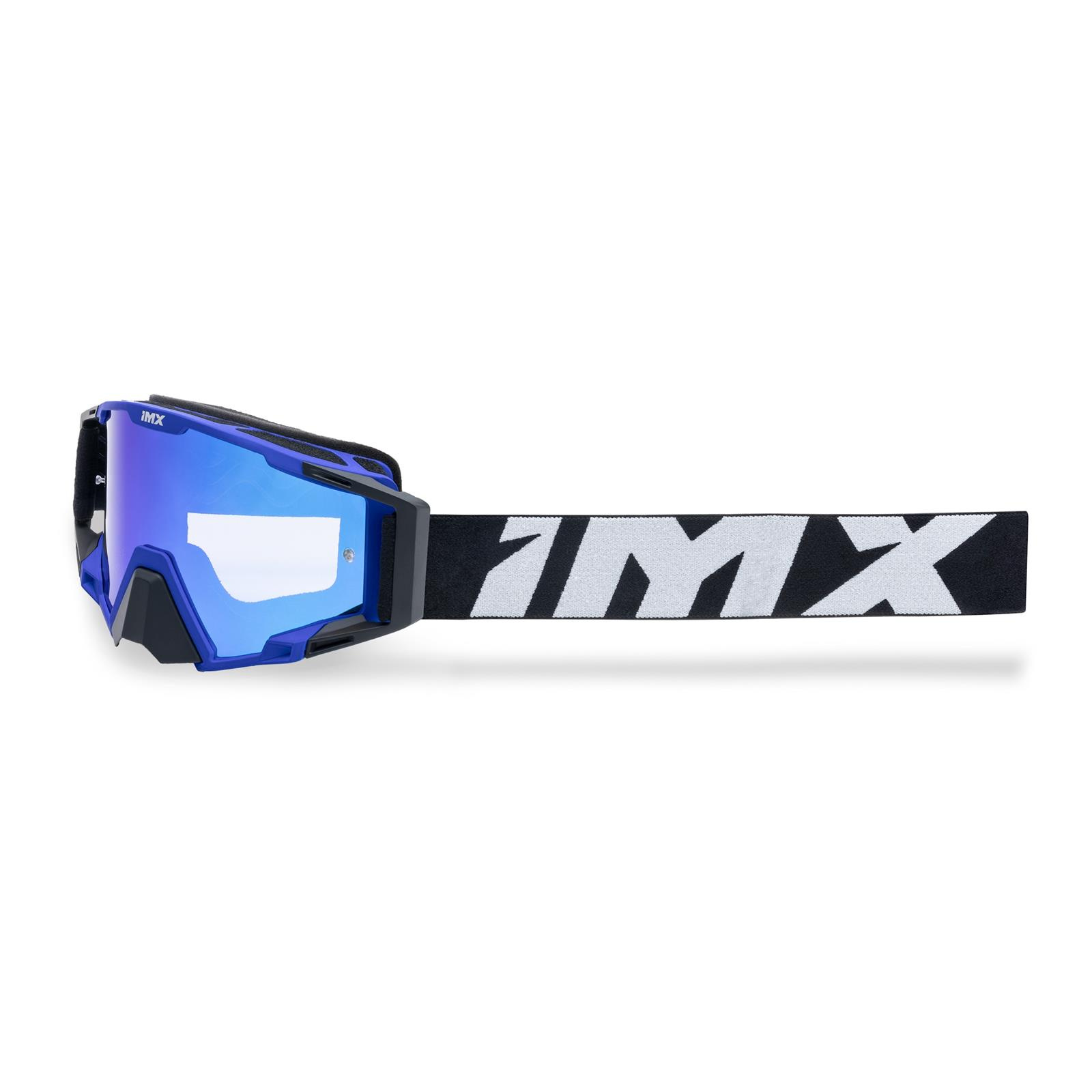 Gogle motocyklowe IMX Sand Blue Matt/Black - Szyba Blue Iridium + Clear ...