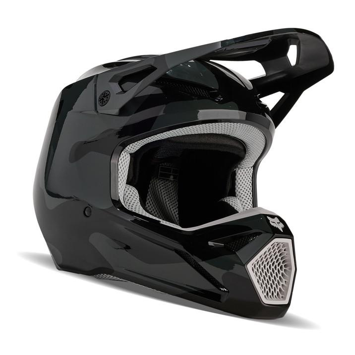 Kask dla dzieci motocyklowy cross offroad mtb FOX V1 Bnkr czarny Camo ...