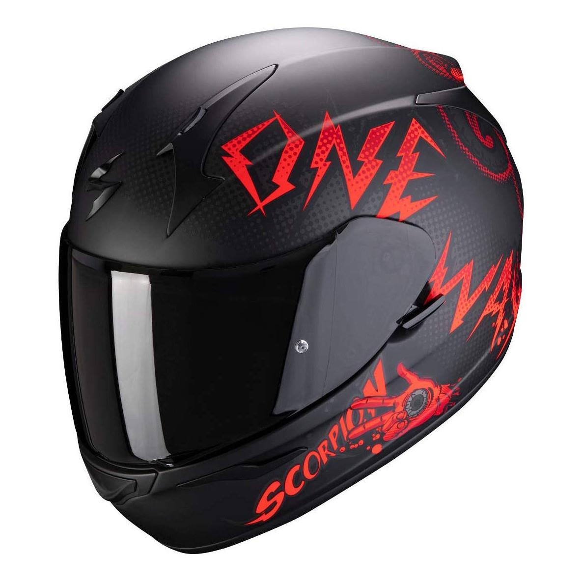 Kask motocyklowy SCORPION EXO-390 ONEWAY BLACK/RED czarny czerwony – 4ride.pl